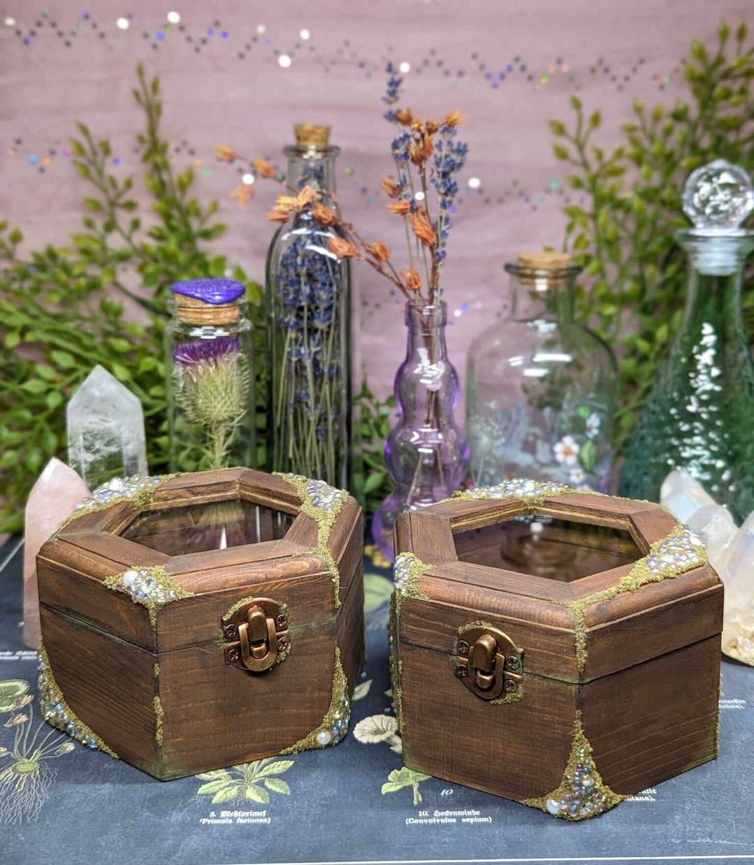 Fairy Moss Trinket Boxes hexagon, Magical Forest Boxes, Fairy Box ...