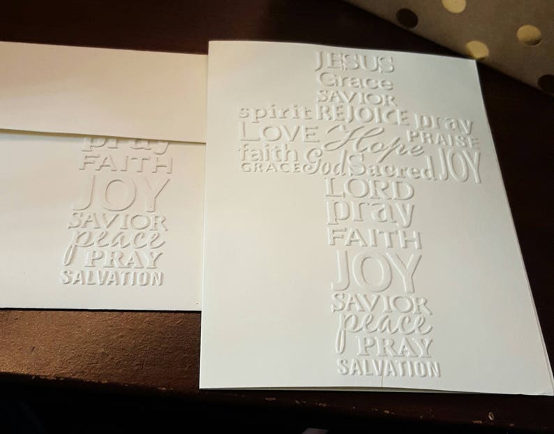 Hand Embossed Cards With Matching Envelopes - Etsy