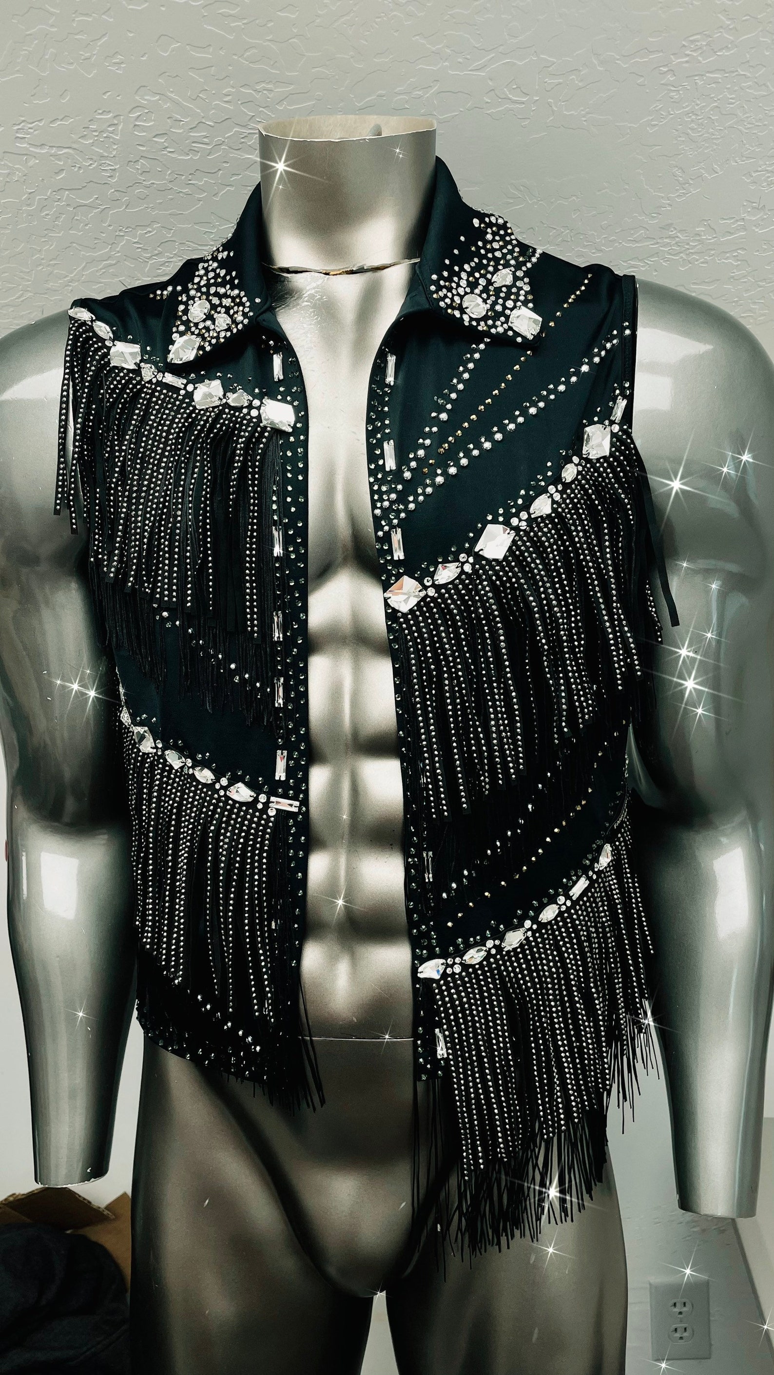 Mens Fringe Vest for Latin Dance Salsa Rumba Performance Outfit - Etsy