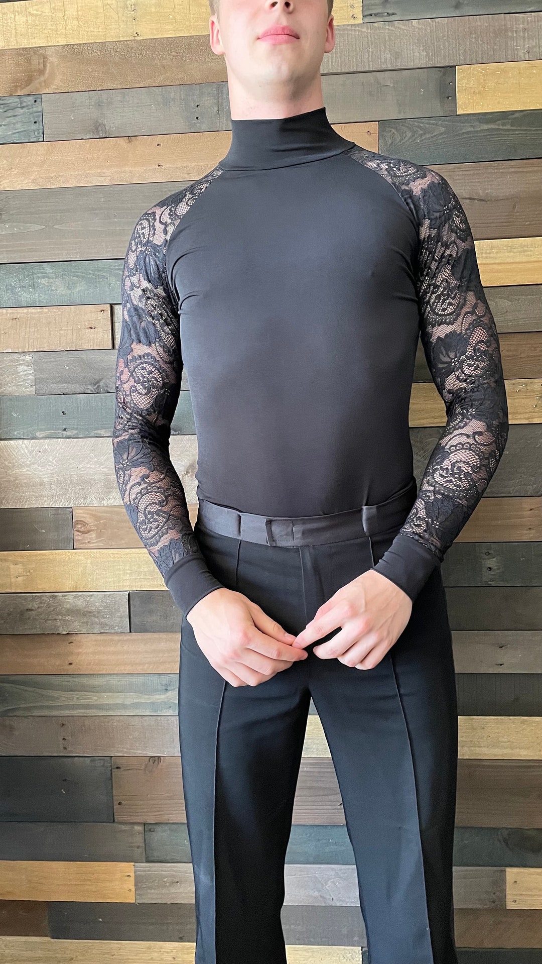 Mens Latín Rhythm Top/ Mens Ballroom Performance Shirt/ Dance ...