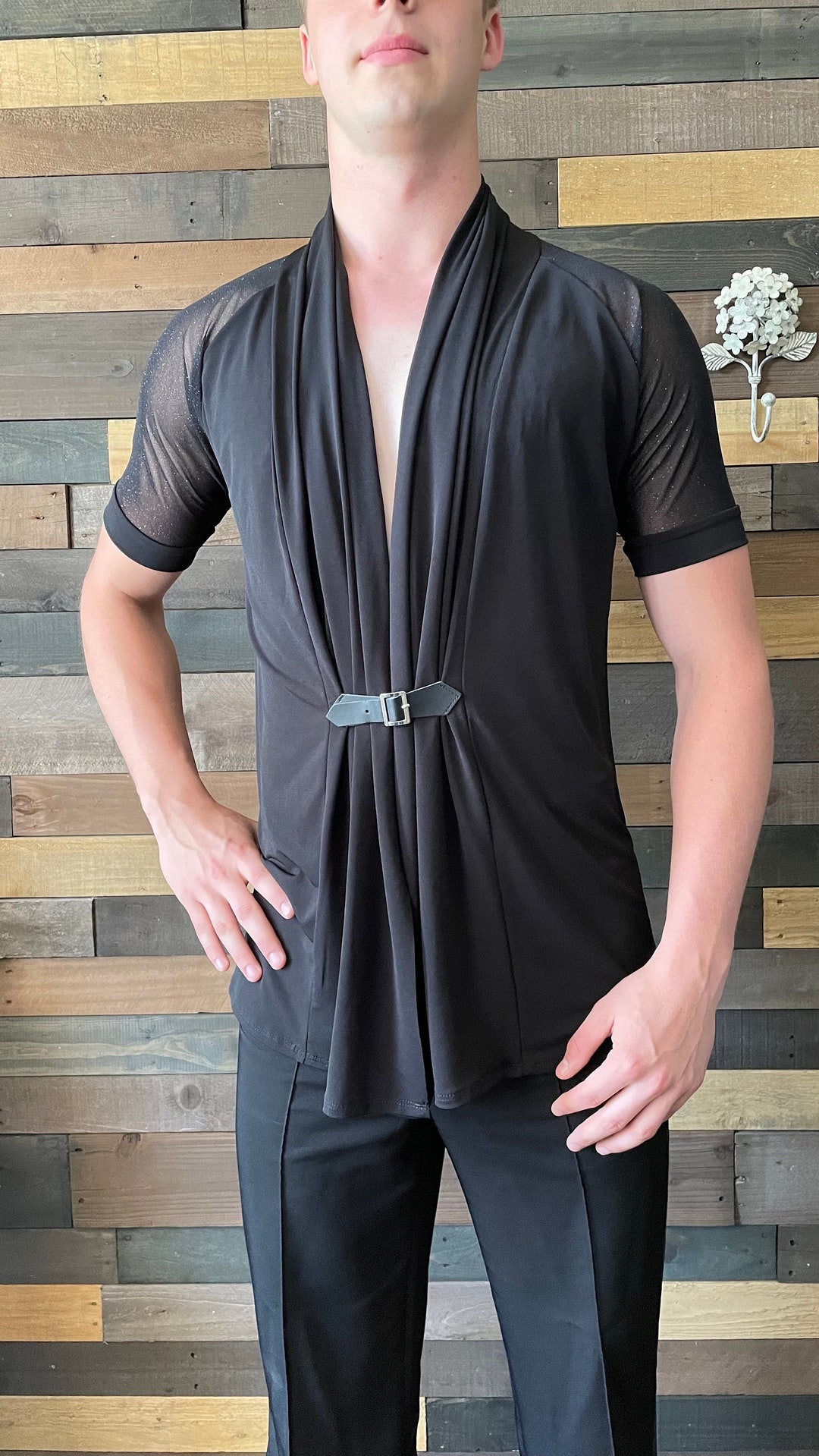Mens Latin Performance Cardigan Loose Fit Raglan Latin Top - Etsy