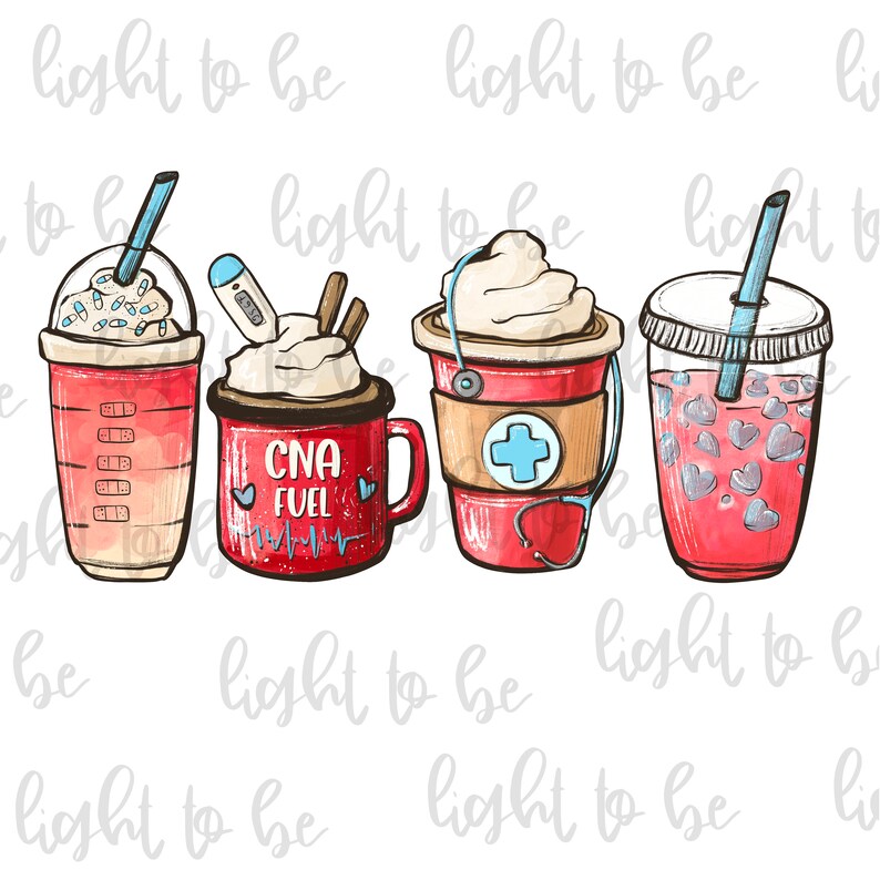 CNA Fuel Coffee Lover Pngnurse Latte Iced Coffee Cute Funny - Etsy