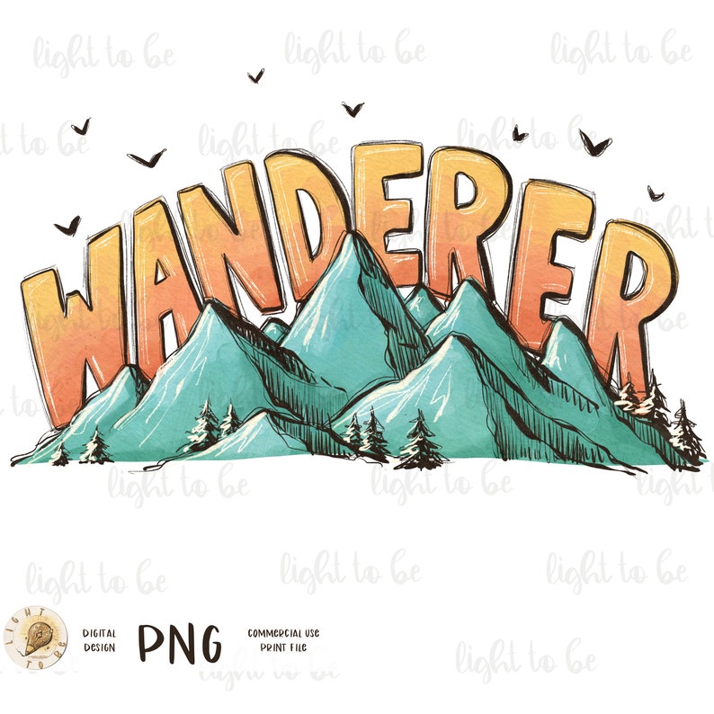 Wanderer PNG Adventure Awaits the Great Outdoors Wanderlust - Etsy