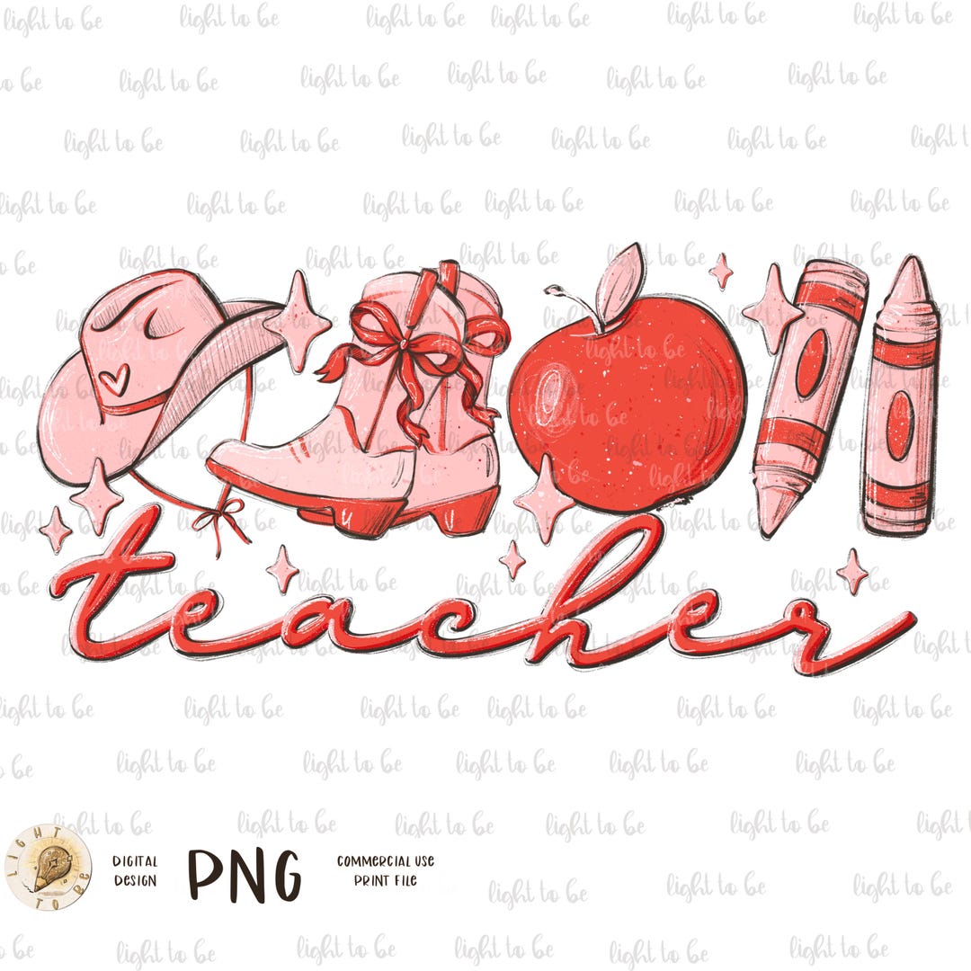 Cowgirl Teacher PNG: Western Back to School Shirt Design (digital ...
