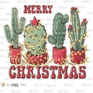 Merry Christmas Cacti PNG, Christmas Western Dessert, Howdy Feliz ...
