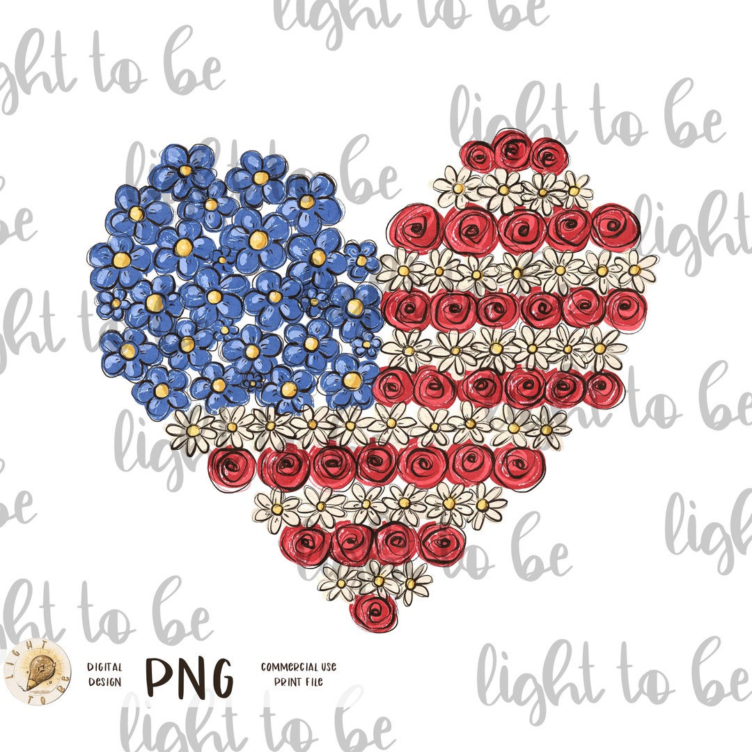 Hart Flag USA 4th of July PNG, Independence Patriotic America Summer ...