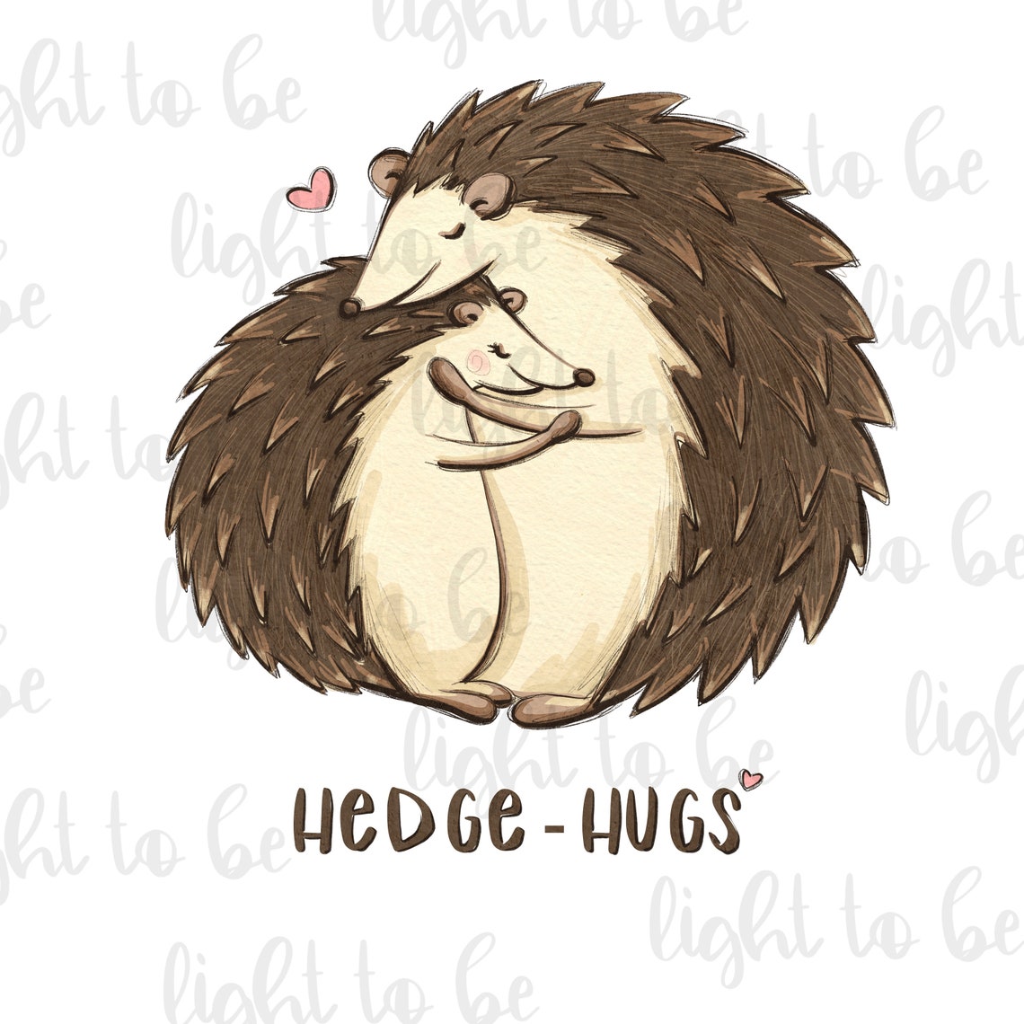 Valentine Hedgehugs PNG Hedgehogs Hugging Love Cute Animals | Etsy
