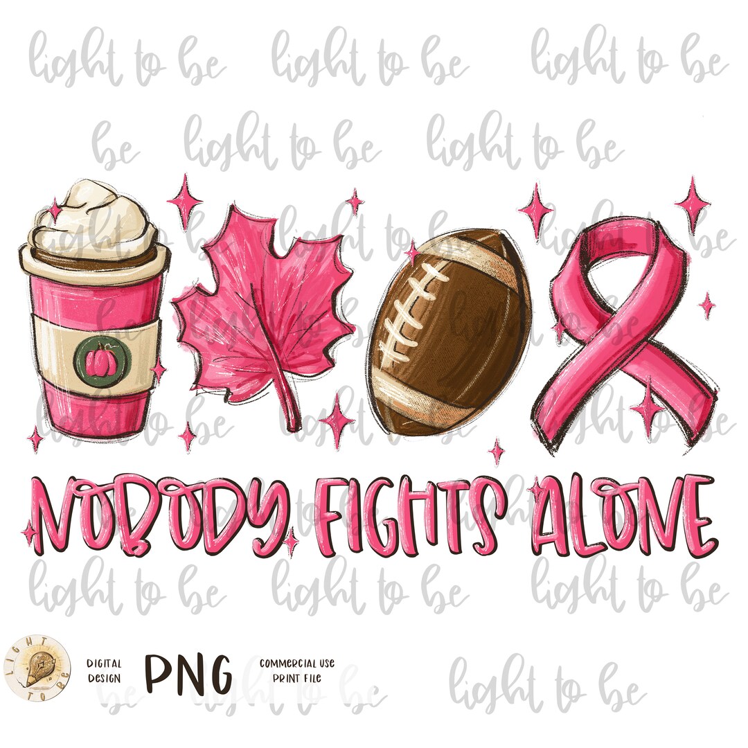 Breast Cancer Awareness PNG: Football, Coffee, Fall Leaves (digital ...