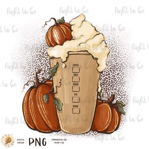Monsters Coffee Latte PNG Coffee Pumpkin Spice Autumn - Etsy