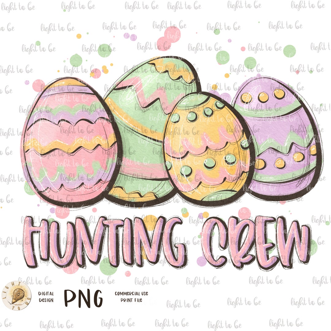 Hunting Crew PNG, Easter Eggs Kids Play Time, Sweets Spring Pastel ...