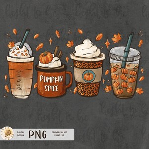 Pumpkin Spice PNG, Latte Fall PSL Leaves Coffee Thanksgiving Cozy ...