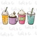 Spring Pastel Coffee Lover PNG Latte Iced Coffee Digital - Etsy