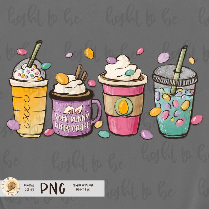 Easter Coffee Bunny Png,latte Cute Funny Religious Christian Faith ...