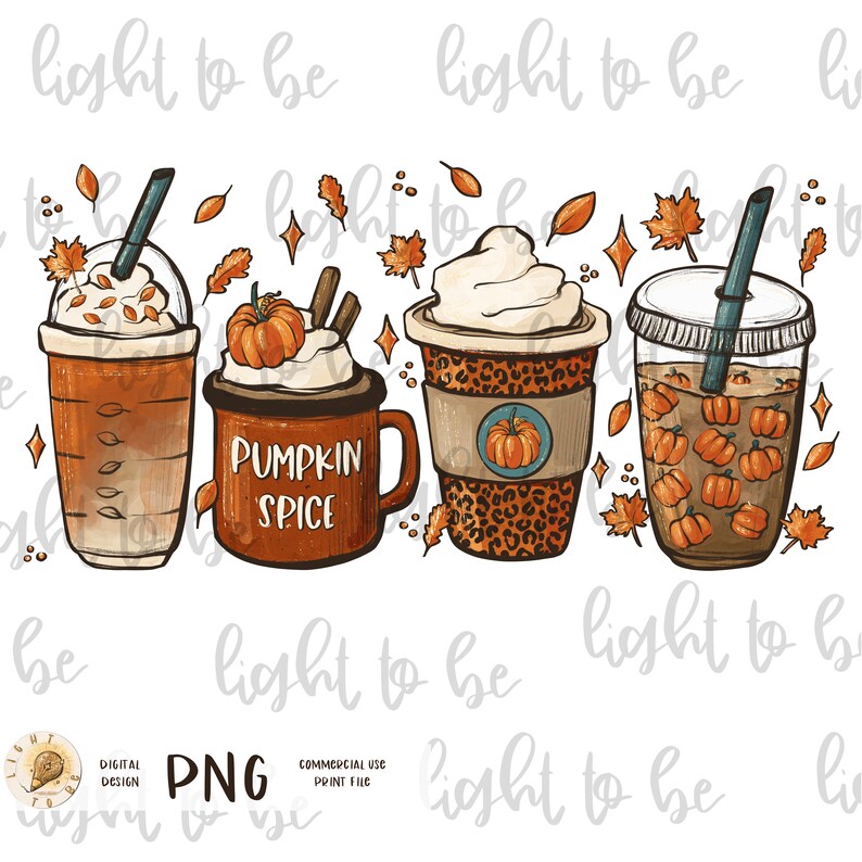 Pumpkin Spice PNG, Latte Fall PSL Leaves Coffee Thanksgiving Cozy ...
