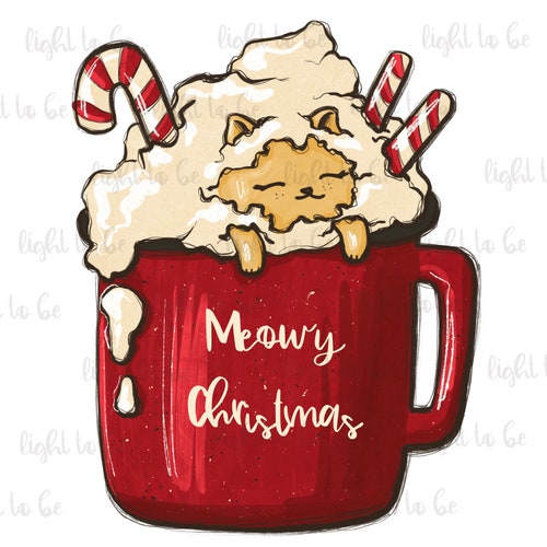 Hot Chocolate Christmas PNG Coffee Cocoa Warm Drink Cozy - Etsy