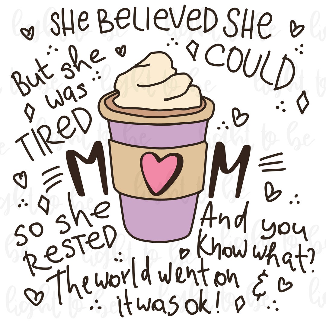 MOM Life Coffee Latte PNG, Motherhood Mother Custom Personalized ...
