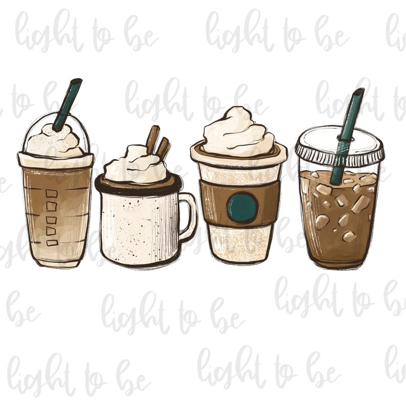 Coffee Latte PNG Iced Coffee Cheetah Leopard Drink Stab Cozy - Etsy