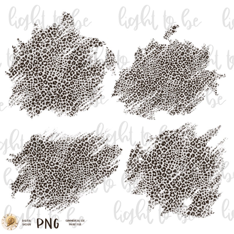Leopard Splash Patches Cheetah Background PNG Digital - Etsy