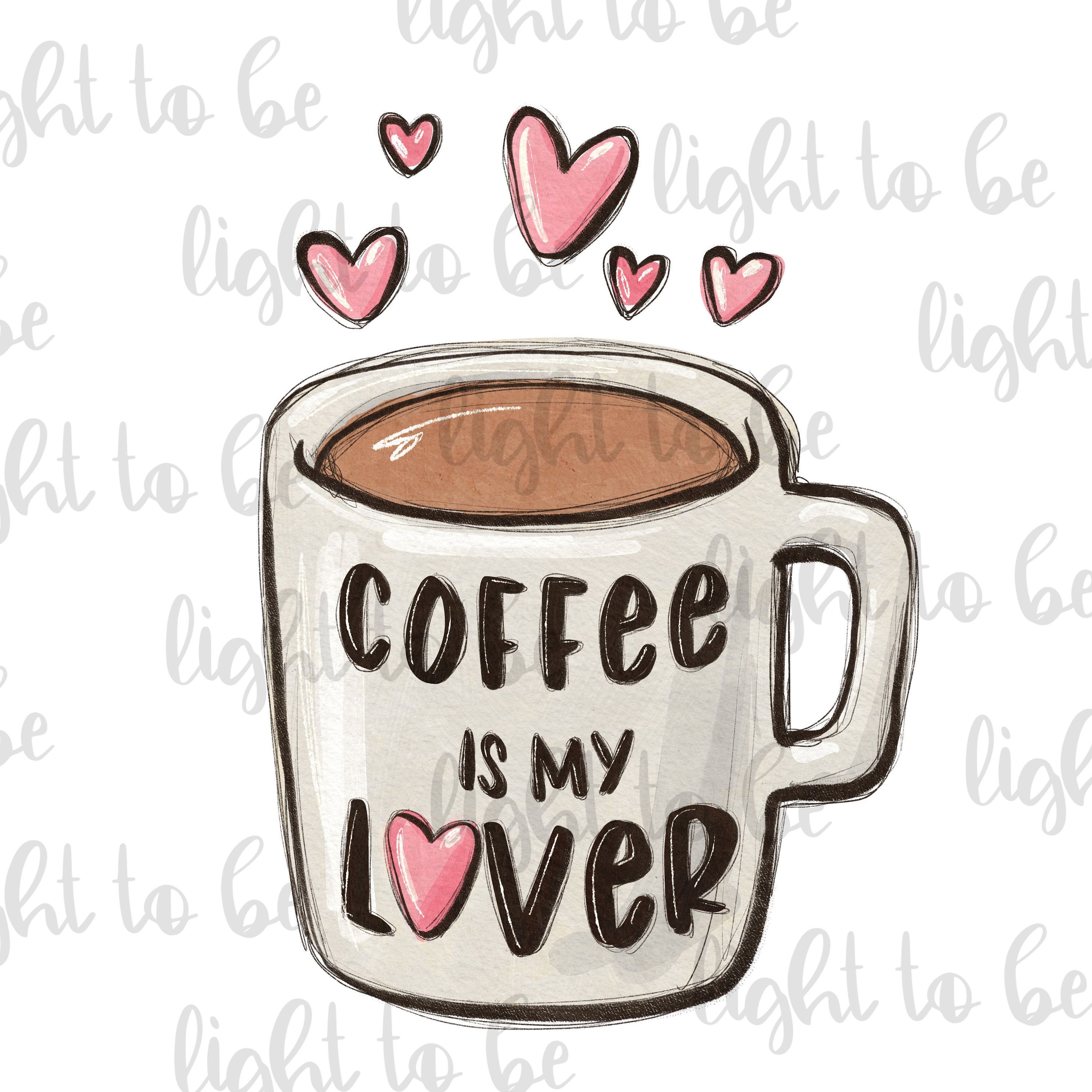 Valentine Cute Funny Coffee Lover PNG Latte Iced Coffee - Etsy
