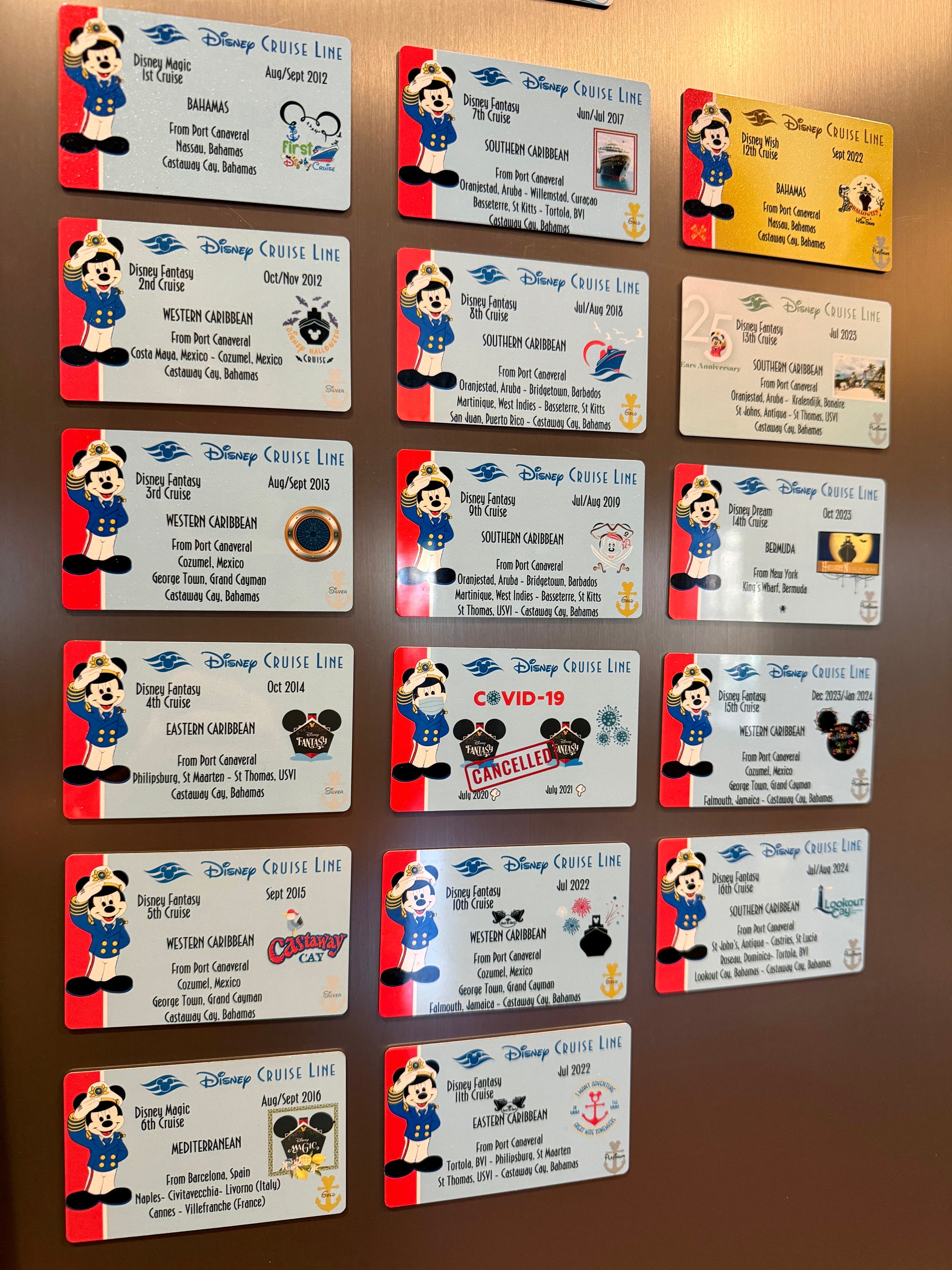Disney Cruise Key to the World Cards - Castaway Club Past Cruise ...