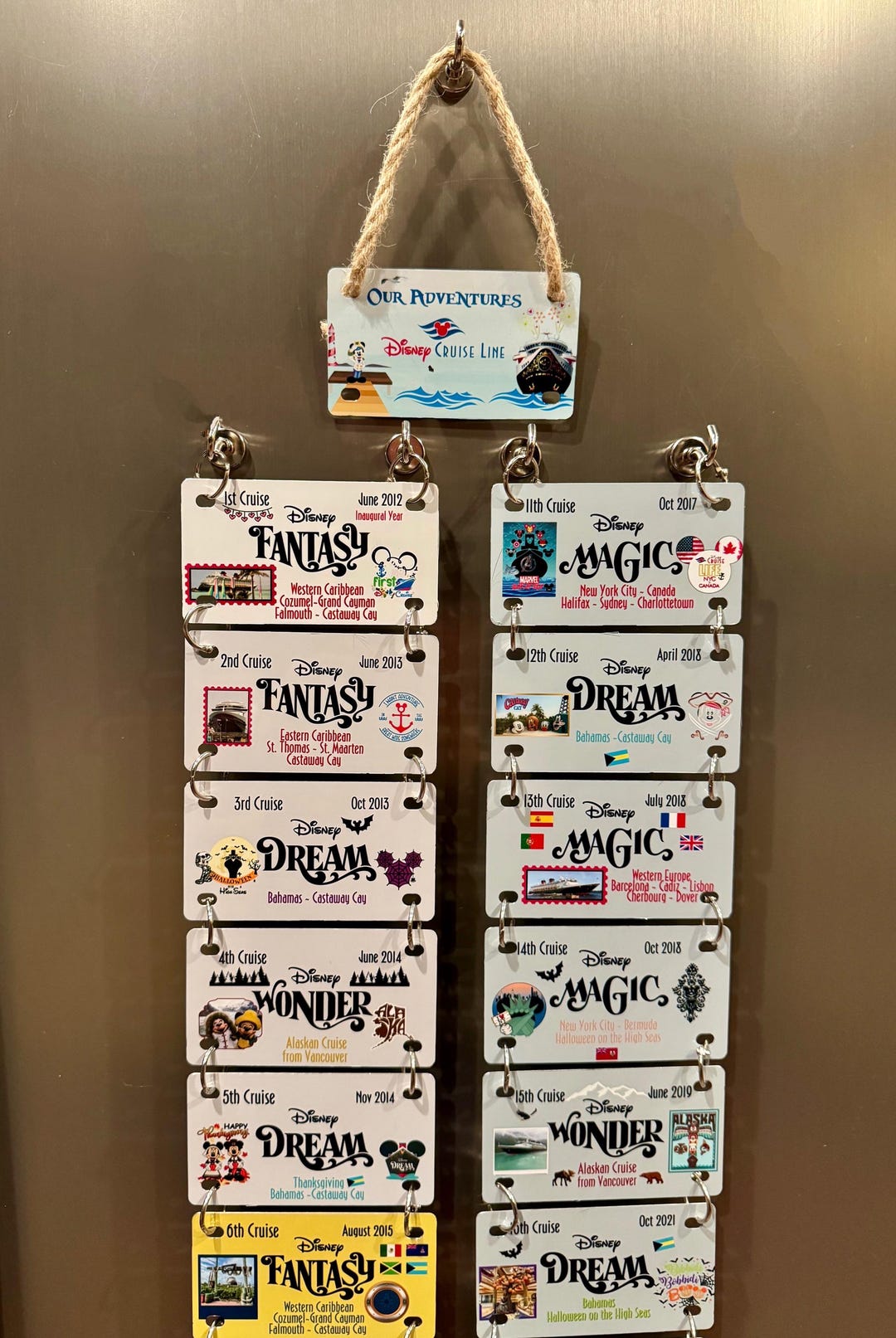 Castaway Club Keepsake Hanger - Past Cruise - Stateroom Door Decor ...