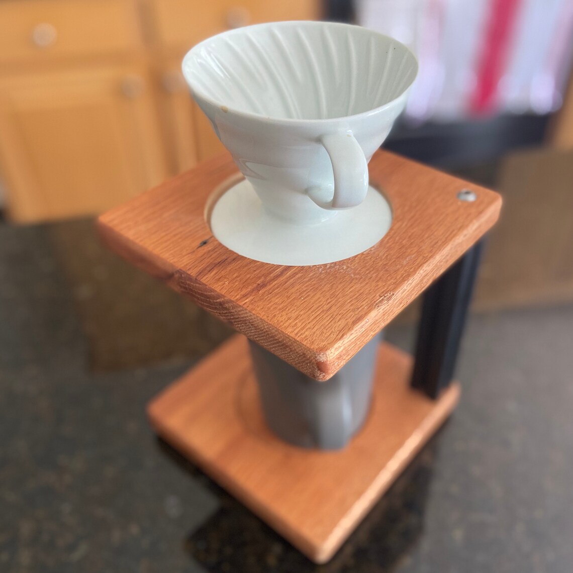 Coffee Pour Over Station Oak or Maple Barn Wood - Etsy