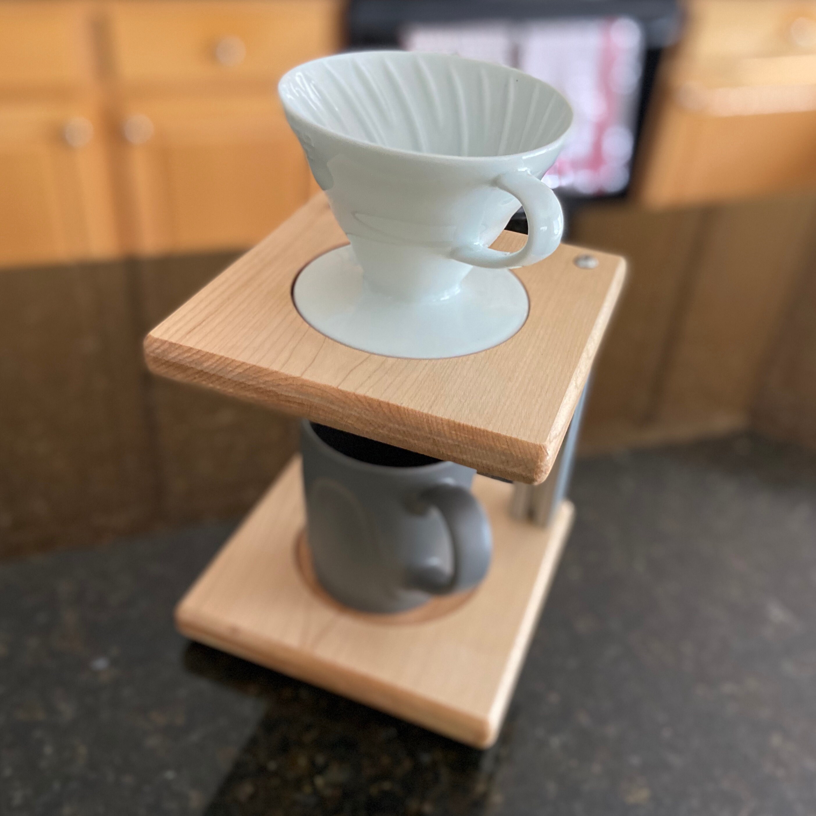 Coffee Pour Over Station Oak or Maple Barn Wood - Etsy