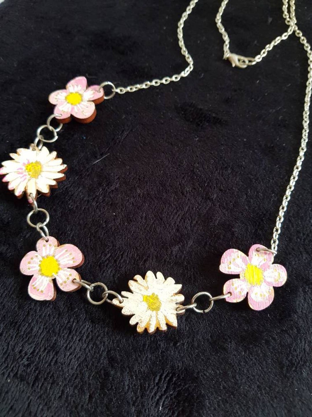 Beautiful Laser Cut Boho Floral Necklace. Created by Devon Artist and ...