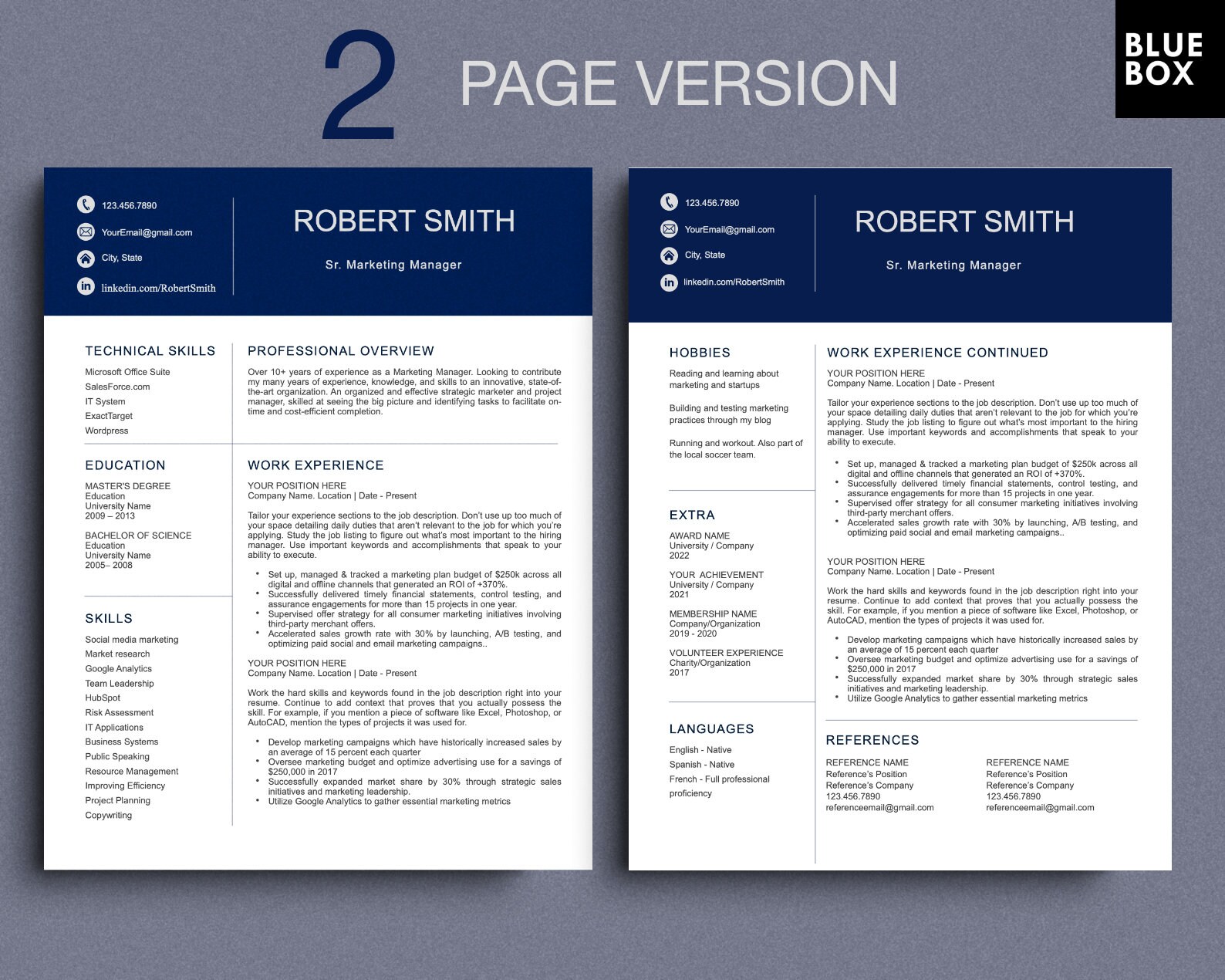 2022 Resume Template Professional Modern Resume Template for - Etsy