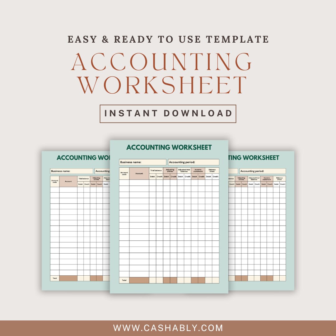 Minimalist Green Abstract Waves Business Worksheet, Accounting Template ...