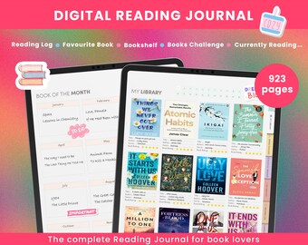 Digital Reading Journal, Reading Digital Planner, Digital Reading ...