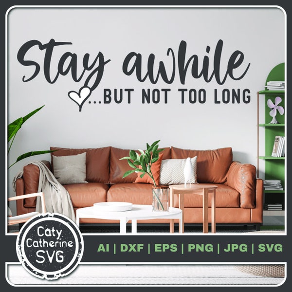 Stay Awhile Canvas - Etsy