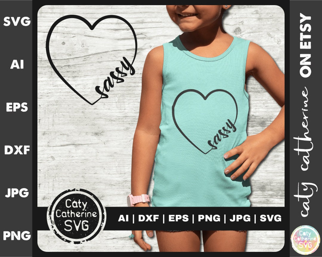 Sassy Love Heart SVG Cut File // Commercial Use // Caty - Etsy Australia