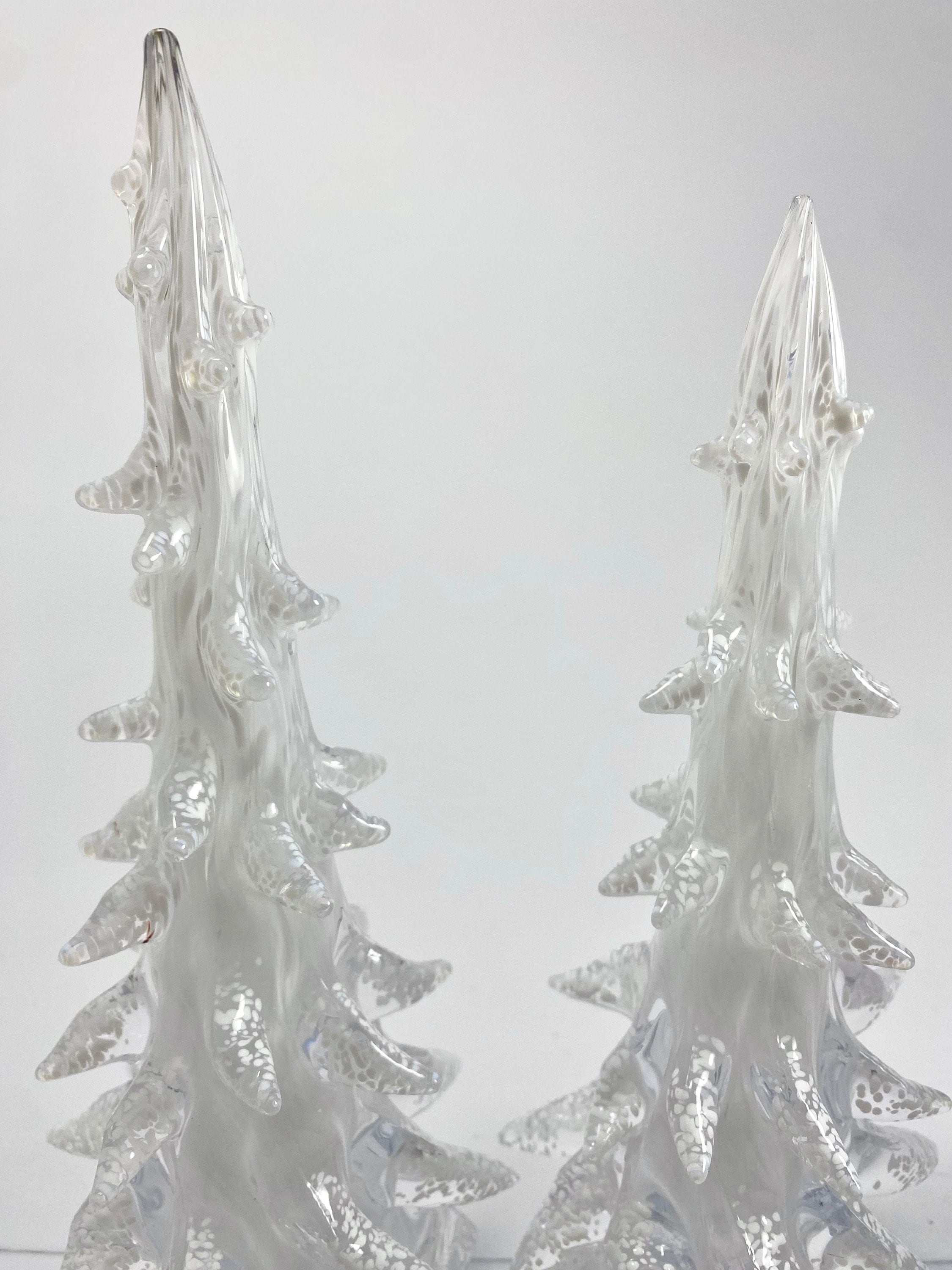 White Handblown Glass Christmas Tree small, Medium, or Large - Etsy