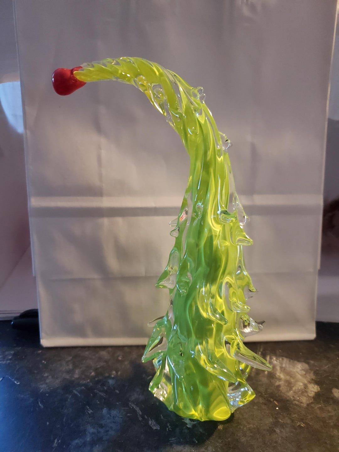 Grinch Tree Green Handblown Glass Christmas Tree - Etsy