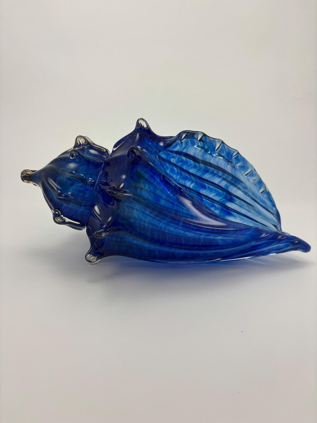 Blue Sea Conch Shell Handblown Glass Sculpture - Etsy