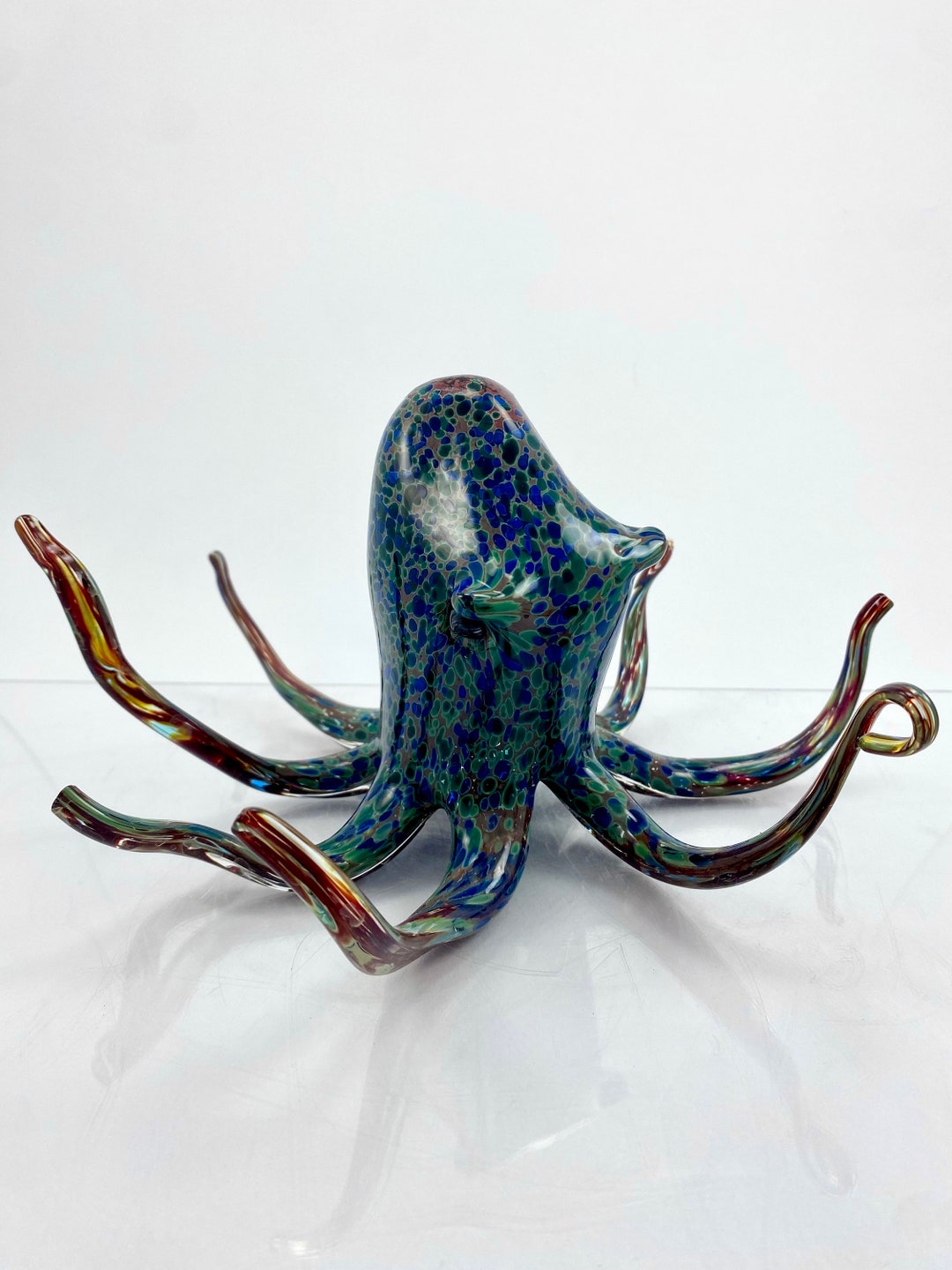 Octopus Handblown Glass Sculpture- Multicolored - Etsy