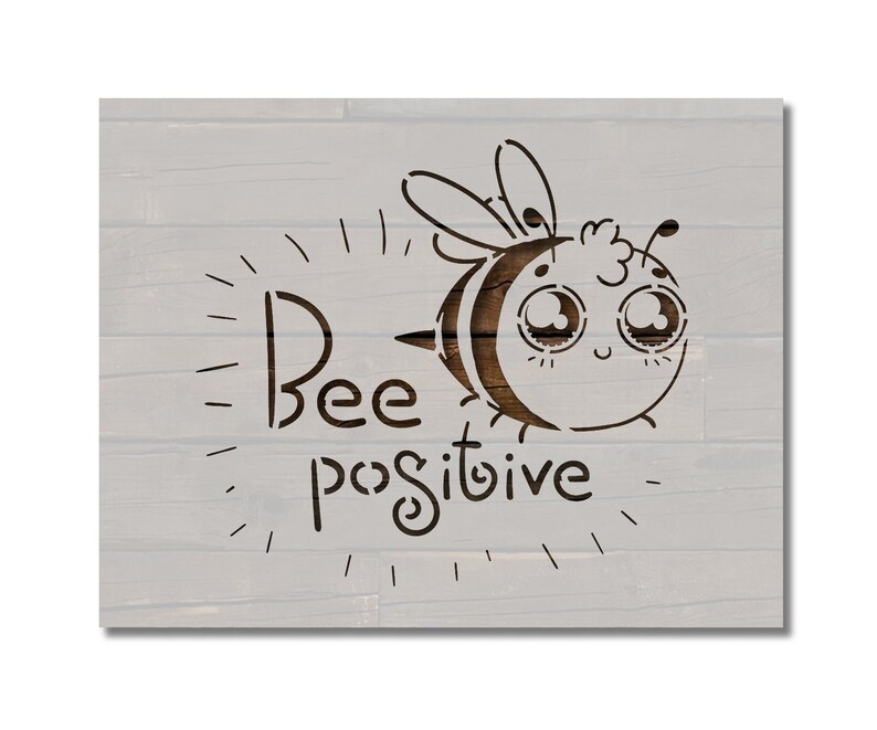 Bee Positive Bumble Bee Stencil Template Reusable Multiple - Etsy