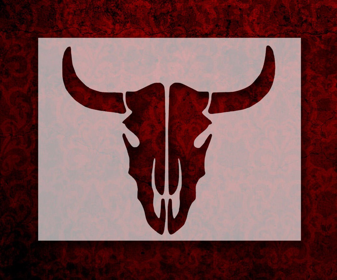 Bull Steer Skull Custom Stencil Multiple Sizes Fast Free Shipping 103 ...