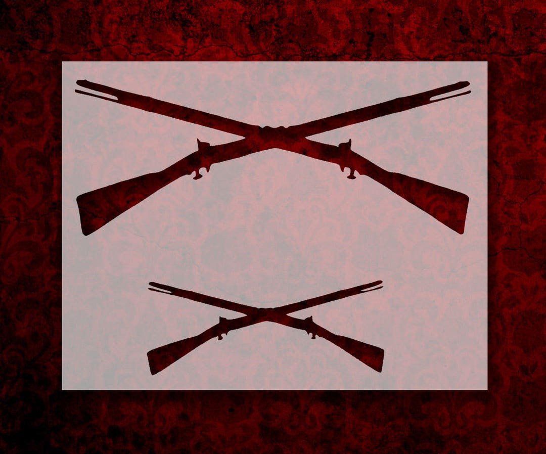 Crossed Rifles Rifle Guns Custom Stencil Multiple Sizes Fast Free ...