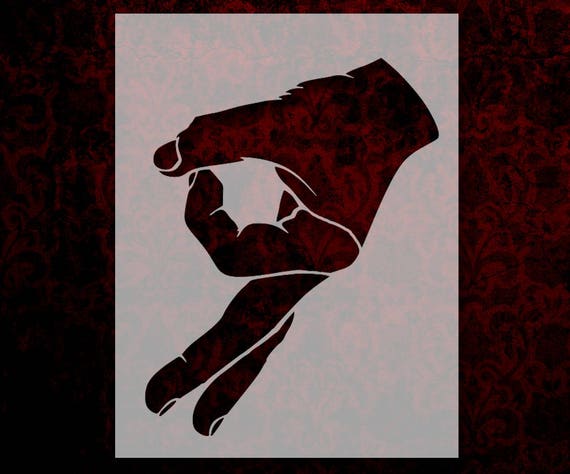 Circle Game Hand Stencil Multiple Sizes Circle Hand Gesture | Etsy