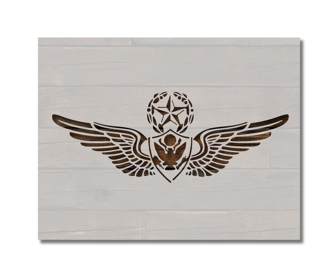 US Army Master Aviation Badge Stencil Template Reusable Multiple Sizes ...
