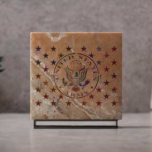 United States US Army 50 Stars Flag Union Stencil Template Reusable ...
