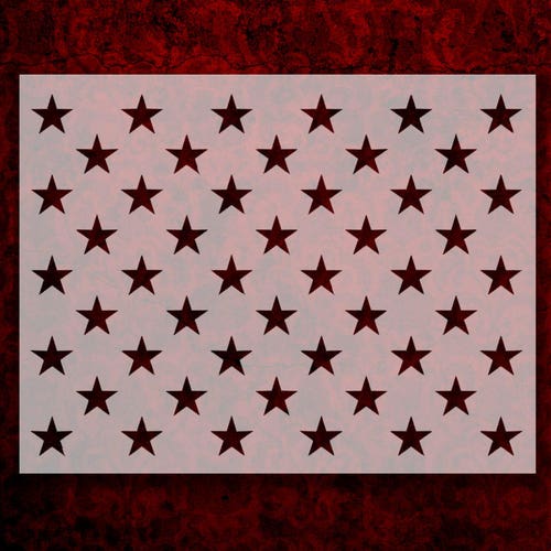 50 Stars Flag Star Pattern Custom Stencil Multiple Sizes Fast - Etsy