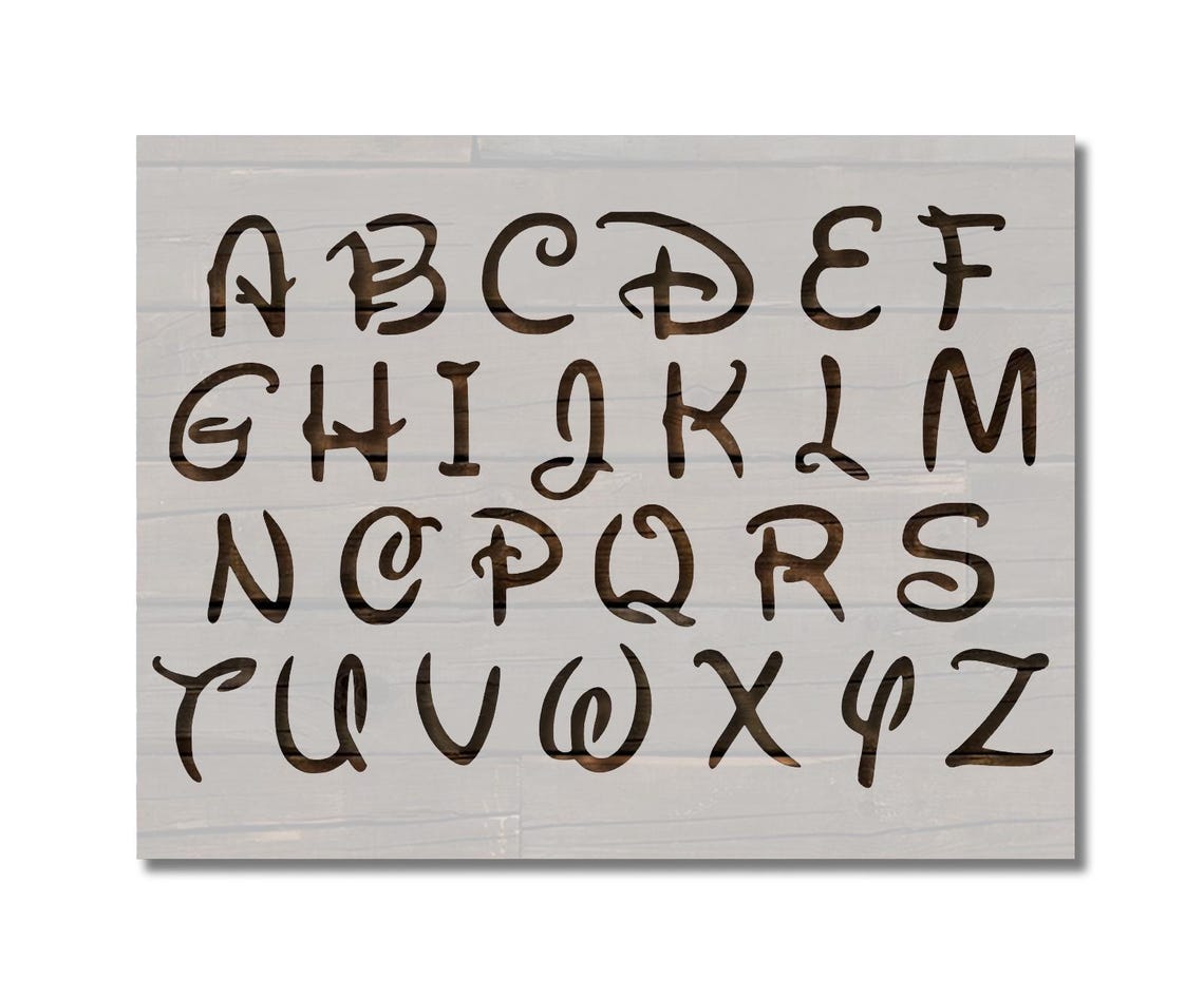 Disney Alphabet Letters 1.4" Font Custom Stencil Multiple Sizes Fast ...