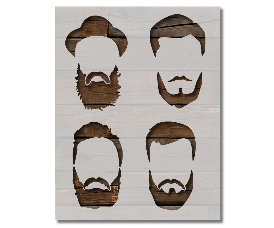 Men Beards Hair Hat Stencil Multiple Sizes FAST FREE SHIPPING (522) - Etsy