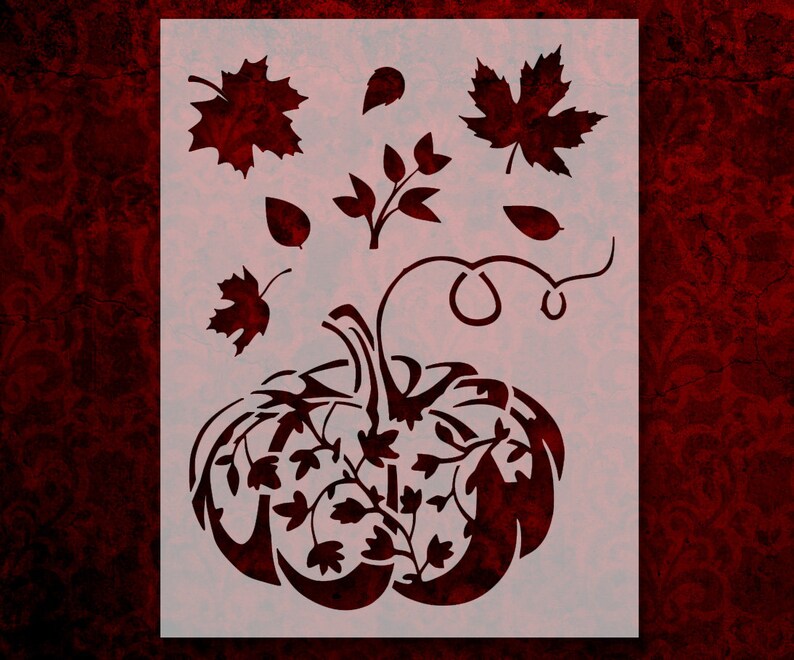 Pumpkin Carved Fall Autumn Leaf Leaves Stencil Multiple Sizes - Etsy