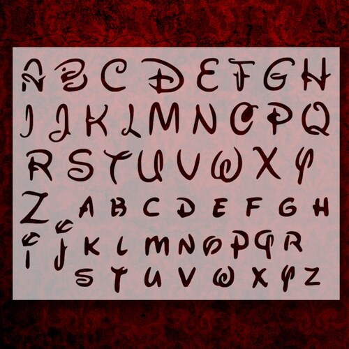Disney Alphabet Letters 1.2 Font Custom Stencil Multiple | Etsy