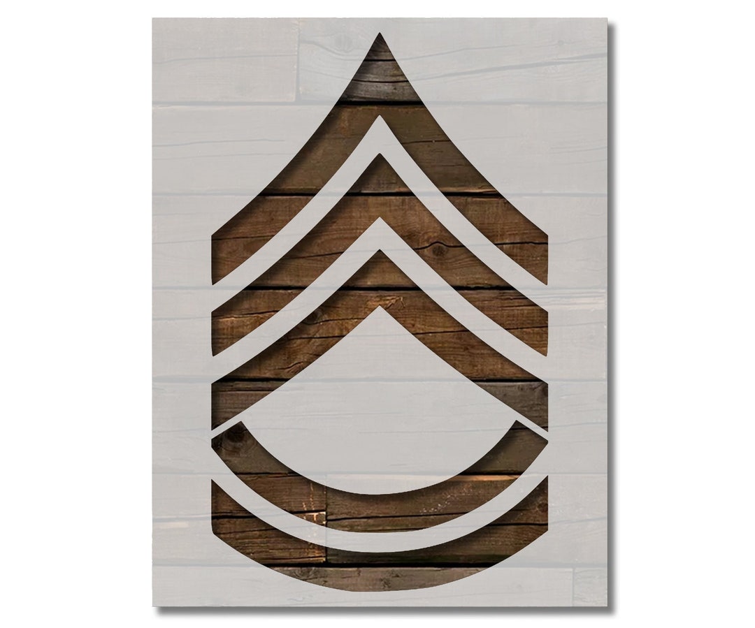 US Army Sergeant First Class Stencil Template Reusable Multiple Sizes ...