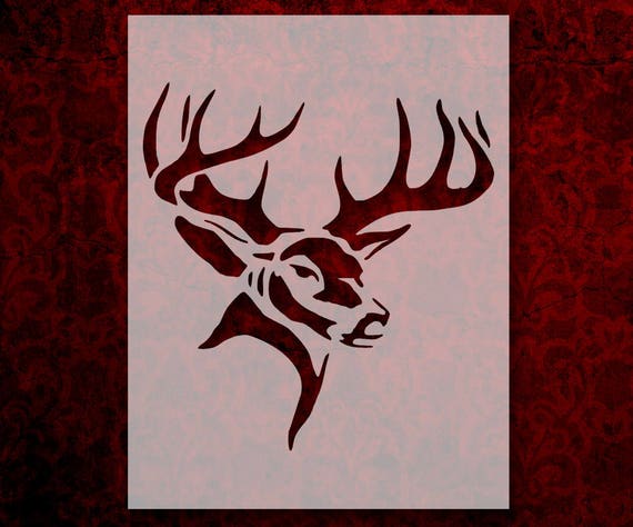 Hunting Buck Head Deer Custom Stencil Multiple Sizes Fast Free - Etsy